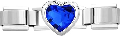 Quiges Special 9mm Italian Style Charm Link Module Stainless Steel Blue ...