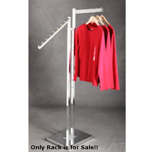 Amazon.com: 2 Way Clothing Rack with 1 Straight & 1 Slant Arm in Chrome ...