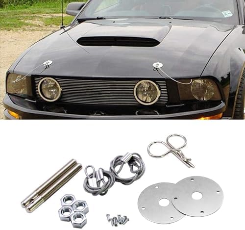 Amazon.com: Hood Pins Kit for Car - Hood Latch Kit with Racing Lanyard ...