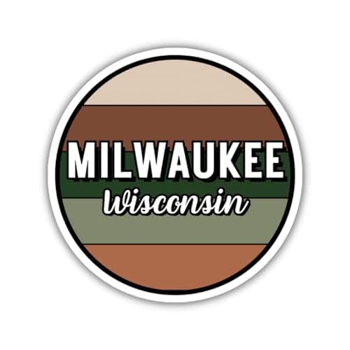 Amazon.com: MKE Milwaukee Travel Sticker, 2.5" Multiple Colors, Laptop ...