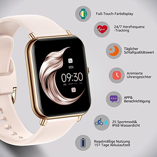 ASWEE Smartwatch Damen Herren,Fitness Tracker Uhr mit Schrittzähler ...