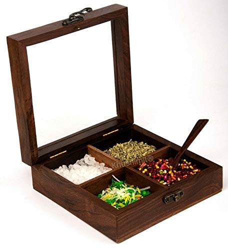 Buy Khushimit Pure Sheesham Wooden Table Top Mouth Freshener Mukhwas ...