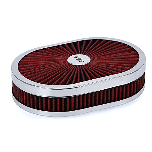 Snapklik.com : 12x2 Oval Air Cleaner Filter Assembly 5-1/8 Carb Neck w ...