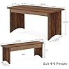 Amazon.com - Tribesigns 3-Piece Dining Table Set, 55" Dining Room Table ...