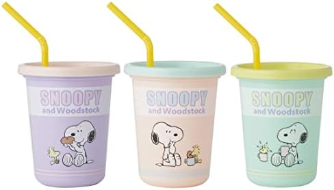 Amazon｜スケーター(Skater) タンブラー ストロー付き 3個 320ml スヌーピー ポップカラー 日本製 SIH3ST-A｜タンブラーグラス オンライン通販