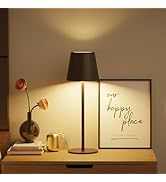 SUPERDANNY Cordless Table Lamps, 3 Adjustable Height, 3 Light Colors ...