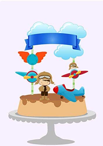 Amazon.com: Personalized Airplane Pilot Themed Cake Topper : Home & Kitchen