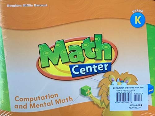 Grab and Go Kit, Grade K Math Center Cards Set 1 Computation and Mental Math: Houghton Mifflin ...