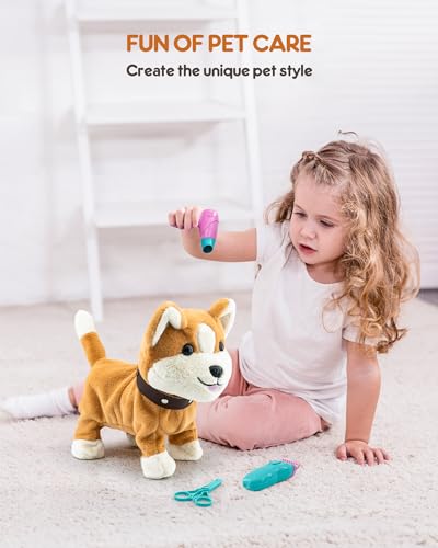 Interactive Toys for Kids,12 PCS Electronic Pets Walking Dog with ...
