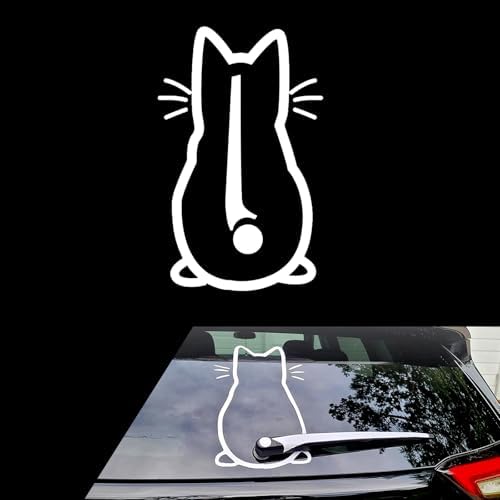 Amazon.com: Sumjig 1 PC Car Rear Wiper Creative Cat Sticker, 20 cm x 32 ...