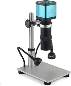 4K 48MP HDMI USB Digital Video Microscope Camera 1X-130X Zoom C-Mount ...