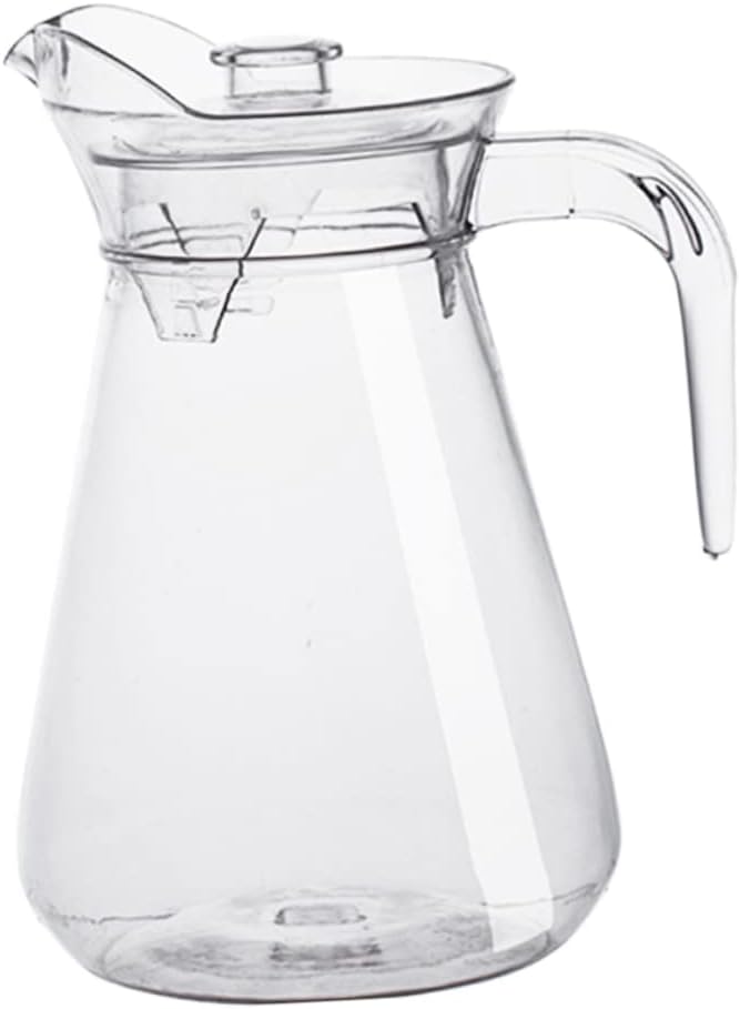 DOITOOL Water Jug Jug with Lid Glass for Table Top Drinkware Acrylic ...