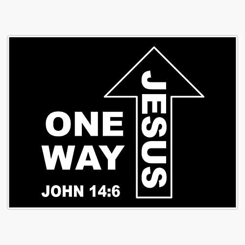 Amazon.com: Generic One Way - Jesus with Bible Verse John 14 verse 6 ...