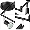 Unicozin LED 6-Light Track Lighting Kit - Black, 6-Way Ceiling Spot ...