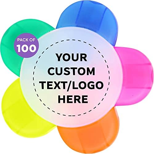 Amazon.com : DISCOUNT PROMOS Custom Highlighters Set of 100 ...