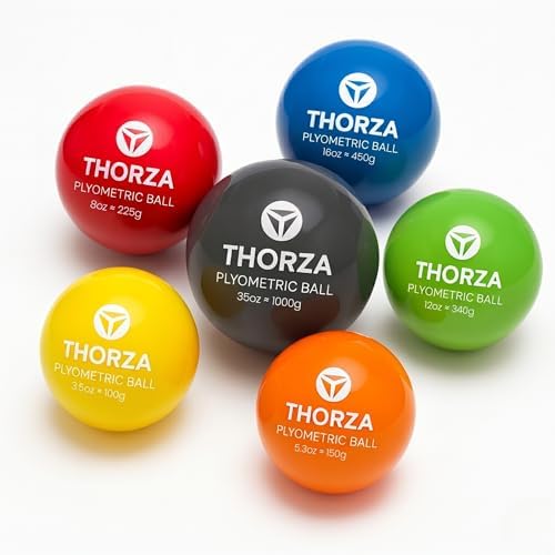 Amazon.com: Thorza Weighted Training Balls (6-Pack) – Plyometric ...