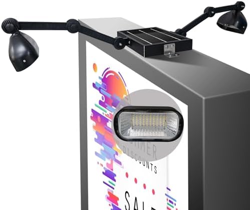 Solar Sign Lights Outdoor, 120 LEDs Solar Billboard Light, 5200 mAh ...