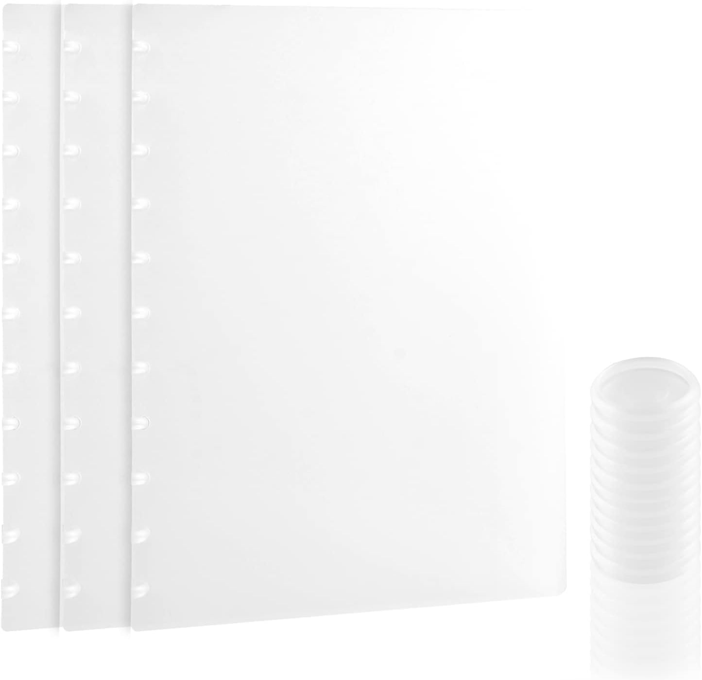 Buy 3 Piece White Discbound Cover Letter Size Discbound Notebook Poly ...