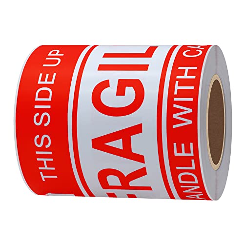 Hybsk Handle with Care This Side Up Fragile Stickers 4×6 Inch Shipping ...