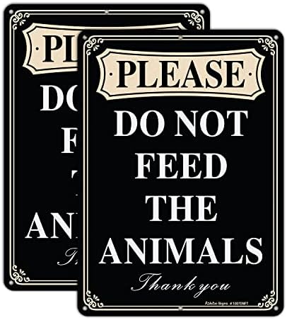 Amazon.com : Please Do Not Feed The Animals Sign - 12 x 16 inch - Rust ...