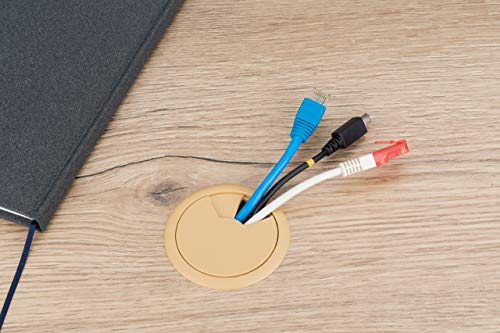 ALUSFERA Cable Guide – Cable Pass 60 mm – Cable Guide Desk 2 Pieces ...