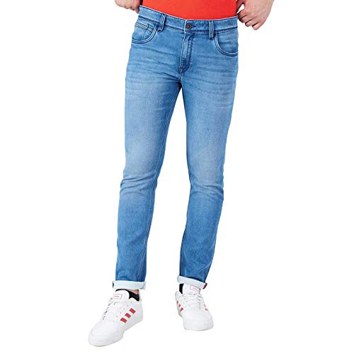 TURMS Vadim Coolant & Anti-Odour & Anti-Germ Jeans for Men Vivid Blue ...