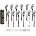 Amazon.com: Black Silverware Forks Set Of 12 Pieces, Stainless Steel ...