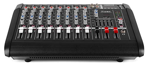 Vonyx AM8A 8-kanaals muziekmixer met ingebouwde 1000W versterker ...