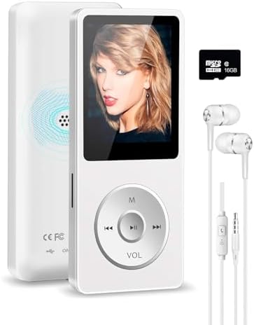 Cason 16GB Mini MP3 Music Player with Bluetooth 5.4, Video Playback ...