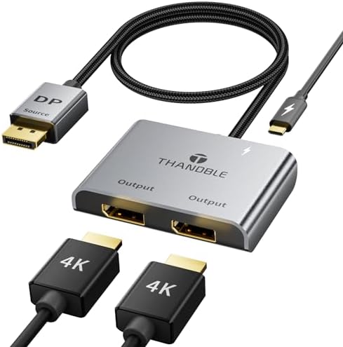 Amazon.com: fairikabe DisplayPort to Dual DisplayPort Splitter Adapter ...