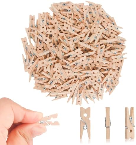 Amazon.com: Mini Clothes Pins, 260 PCS Small Wooden Clothes Pins with ...