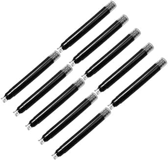 6 pcs Fountain Pen Ink Cartridges Refills, Black Ink Beautiful design ...