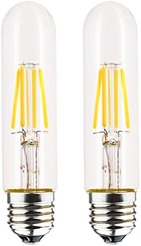 2Pack T10 LED Filament Bulb 2W, 20W Equivalent 200 Lumens, E26 Medium ...