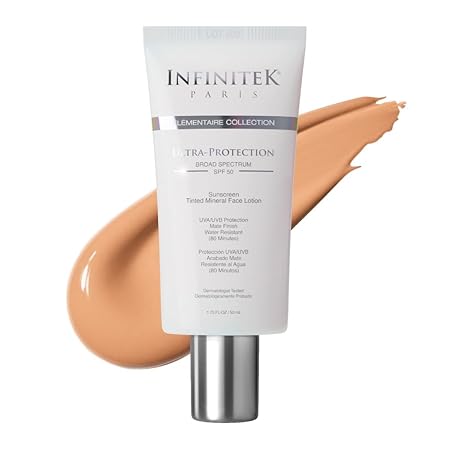 Amazon.com: Infinitek Paris Skin Care Face Sunscreen Tinted Mineral ...
