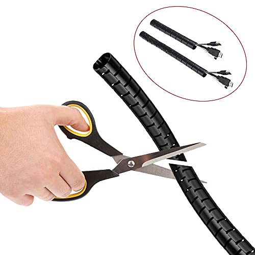 Cable Conduit Black, Cable Organiser, 2 Pieces Universal Cable ...