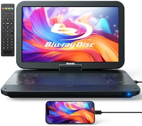 Amazon.com: GOnavidio 17.6" Portable Blu Ray DVD Player with 15.4 ...