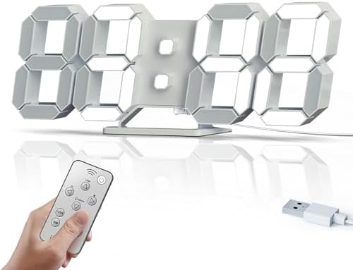 Amazon.com: Lily's Home Minimalist LED Clock with 3 Adjustable ...