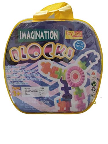 Buy Toystall Imagination Blocks Set, Multi Color, (50 Pieces) Online at ...
