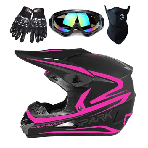 Snapklik.com : DOT Youth Kids Motocross Helmet, Pink Motorycle Helmet ...