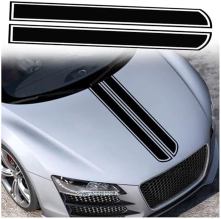 JNNJ Car Hood Decal, 130cm X 24cm Bonnet Strip Sticker, Car Racing Car ...