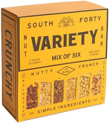 Amazon.com: South 40 Snacks Mix of 6 Nut Bars, Extra Crunchy and Simple ...