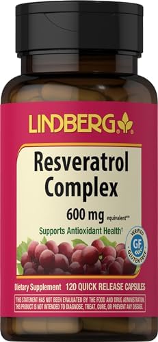 Amazon.com: Lindberg Resveratrol Supplement | 100mg | 120 Capsules ...
