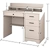 Amazon.com: 4 EVER WINNER Computer Desk with 4 Drawers and Hutch ...