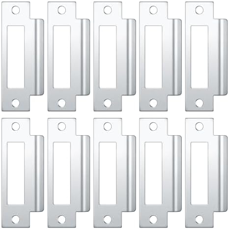 Tandefio 10 Pcs 4-7/8" Mortise Lock Strike Plate Universal Door Strike ...
