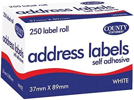 250 Premium Quality Self Adhesive Address Labels On Roll 89mm x 36mm ...