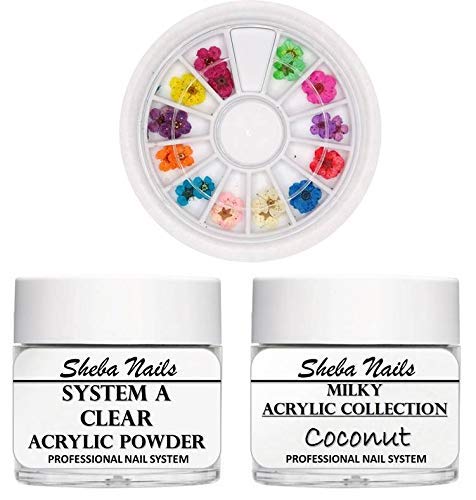Amazon.com: SHEBA NAILS Milk Bath Flower Acrylic Nail Art Kit : Beauty ...