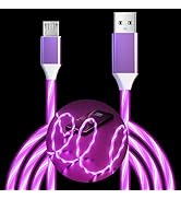 Amazon.com: 6.6FT 60W/3A Light up USB C to USB C Cable Fast Charging ...