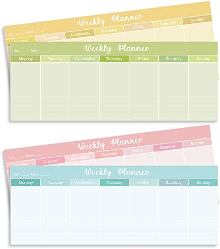 Geyee 120 Sheets Weekly Planner Notepad Tear off Weekly Calendar Pad to ...