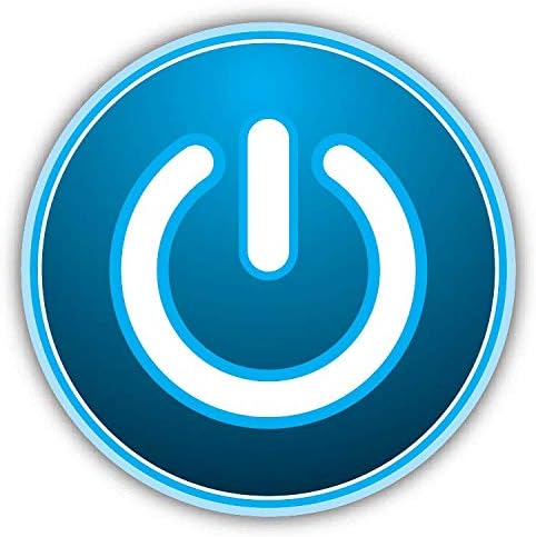 Amazon.com: JJH Inc Power Symbol Light Button Vinyl Decal Sticker ...