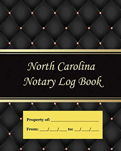 Amazon.com: North Carolina Notary Log Book: Notary Records Journal ...